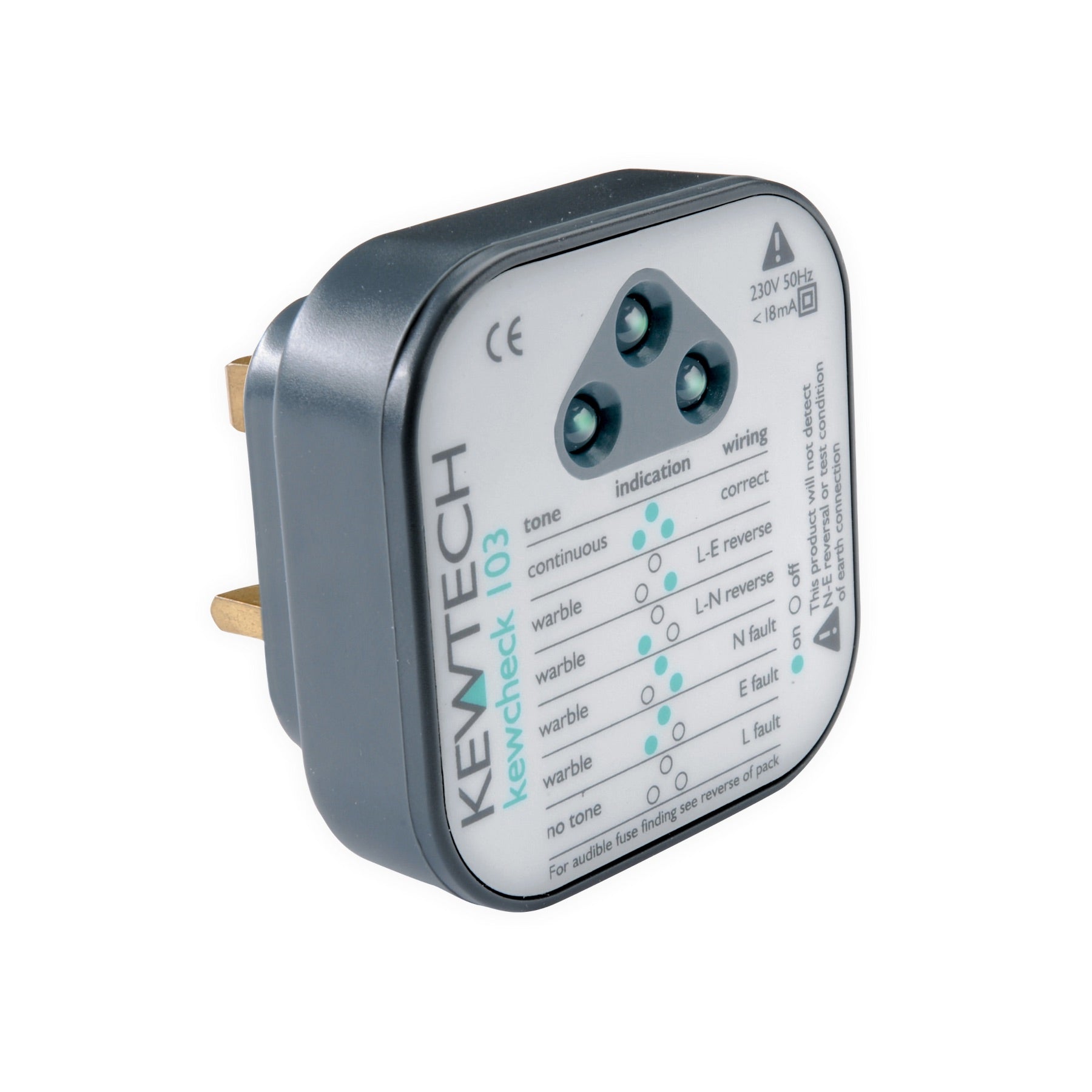 Kewtech Kewcheck103 Socket Tester With Audible Tone